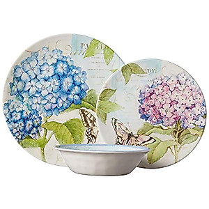 Certified International Hydrangea Garden Dinnerware, Dishes, Multicolor