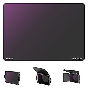 NEEWER ND1.8(6 Stops) Square ND Filter, 4"x5.65" Cinema Neutral Density Filter Compatible with Tilta Compatible with SmallRig Matte Box, Slim Multi Coated HD Optical Glass/1.56% Light Transmittance