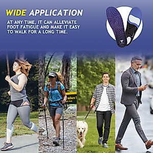 Plantar Fasciitis Insoles for Men Women - Orthotics Inserts, Shoe Insoles Arch Support Flat Feet Inserts Work Boot Insoles for Standing All Day