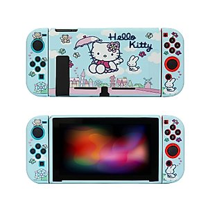 MUDEVIL Protective Case for Nintendo Switch - Hello Kitty Cat - Soft Anti-Scratch Shockproof Slim Cover Case for Nitendo Switch and Joy-Con