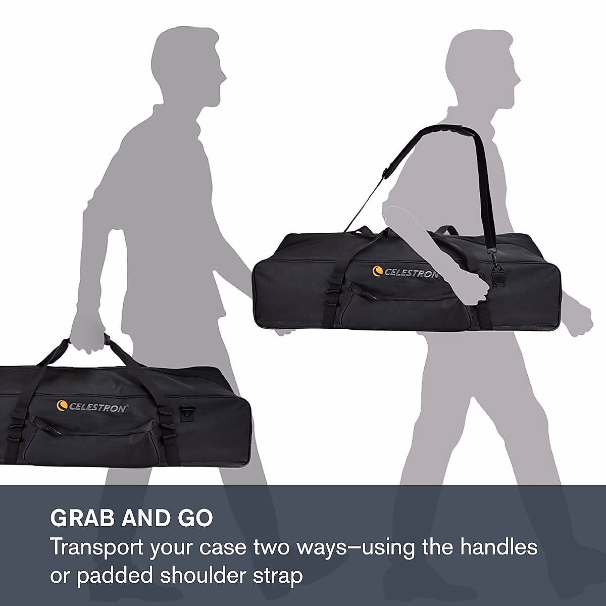 Celestron – 40” Telescope Bag – Storage & Carrying Case for Telescope, Mount, Tripod, and Accessories – Configurable, Padded Internal Walls – Bonus Padded Accessory Bag