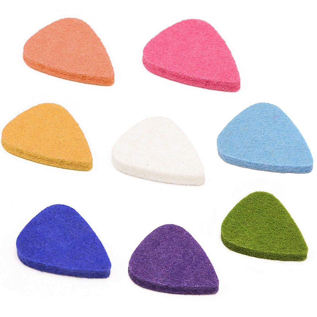 Foxany 16 Pack Ukulele Felt Picks, Comfortable for Ukulele, Guitar, Bass and Low Tension Music Instruments Felt Material Multi Color