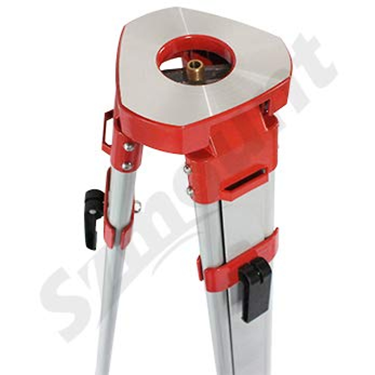 Surveying Tripod, Aluminum Survey Tripod with 5/8-Inch 11-Threaded Flat Head Quick Clamp for Auto Level