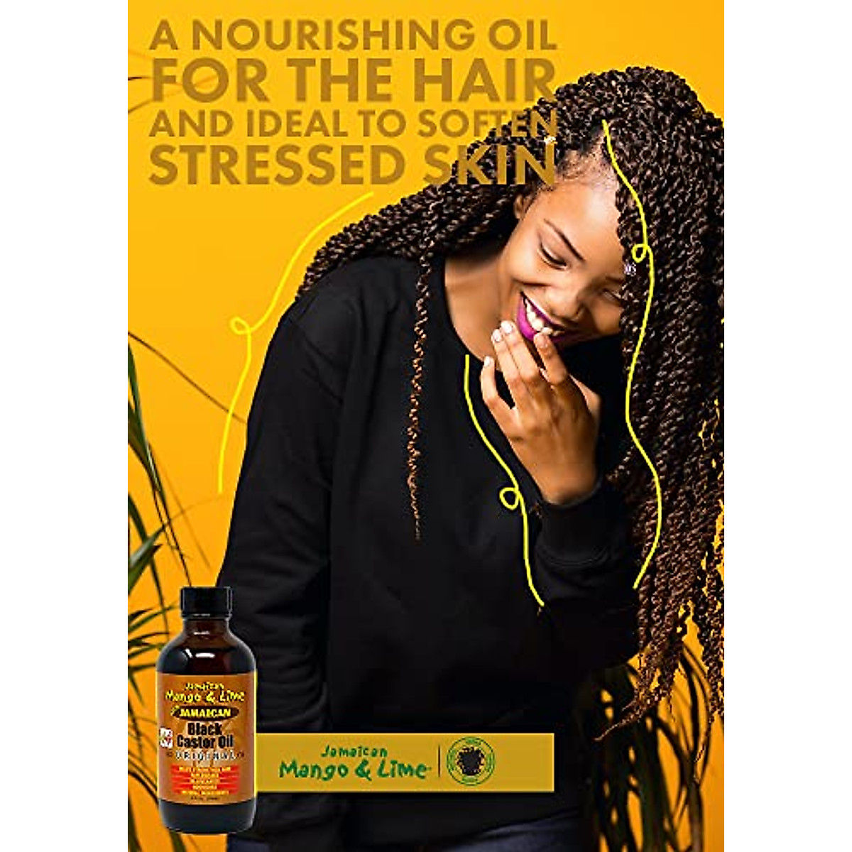 Jamaican Mango & Lime Black Castor Oil 4 oz