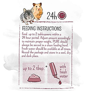 Witte Molen Pure Hamster Food Seed Mixture Mealworms, Sunflower Seeds, Puffed Rice, Grape Nuts, No Artificial Preservatives Dry Food, 1.7 lbs (2 Pack