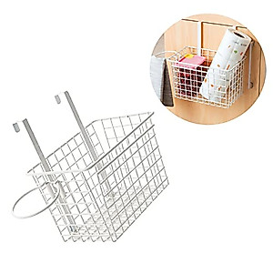 Zerodeko Hanging Storage Basket Hair Dryer Rack Storage Rack Hair Dryer Storage Rack Multi-functional Rack Hanging Storage Rack Hair Dryer Holder Shelf Multifunction White Bracket