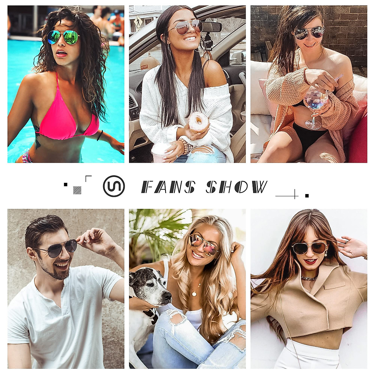 SUNGAIT Women’s Lightweight Oversized Aviator Sunglasses - Mirrored Polarized Lens (2022 Light-Gold Frame/Pink Mirrored Lens, 60) 1603JKF