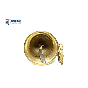 Tibetan Buddhist Meditation Bell Chakra Color - Bell of Enlightenment from Nepal 8 Inches Including free Box … (ORANGE)