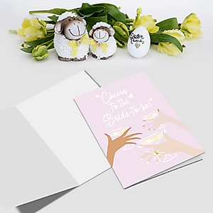 Nchigedy Sweet Bridal Shower Card, Funny Engagement Card for Her, Wedding Congratulations Card, Cheers To The Bride To Be