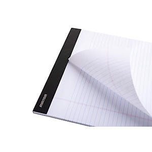Mintra Office Legal Pads - ((BASIC WHITE 6pk, 8.5in x 11in, NARROW RULED)) - 50 Sheets per Notepad, Micro perforated Writing Pad, Notebook Paper for School, College, Office, Business
