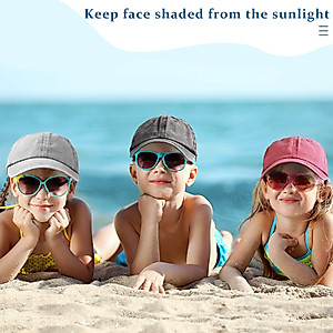 4 Pieces Kids Baseball Hats Distressed Washed Toddler Plain Baseball Caps Adjustable Summer Trucker Hats for Boys Girls