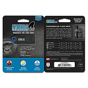 GorillaDrive Ruggedized 64GB USB Flash Drive (2-Pack)