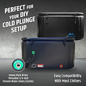 Inglacier Portable Ice Bath Tub | Cold Plunge Recovery Tub with Lid | Includes Pump, Oversized for Adults up to 6'9"