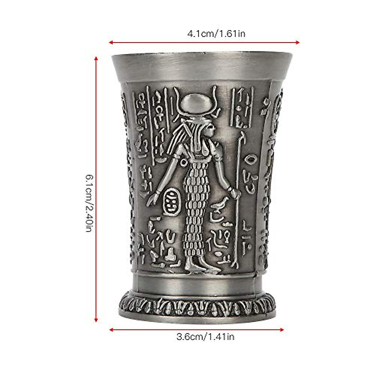 Mini Shot, Hand Embossed Elegant Vintage Unique Refined Whiskey Shot Glass for Bar(Ancient tin)