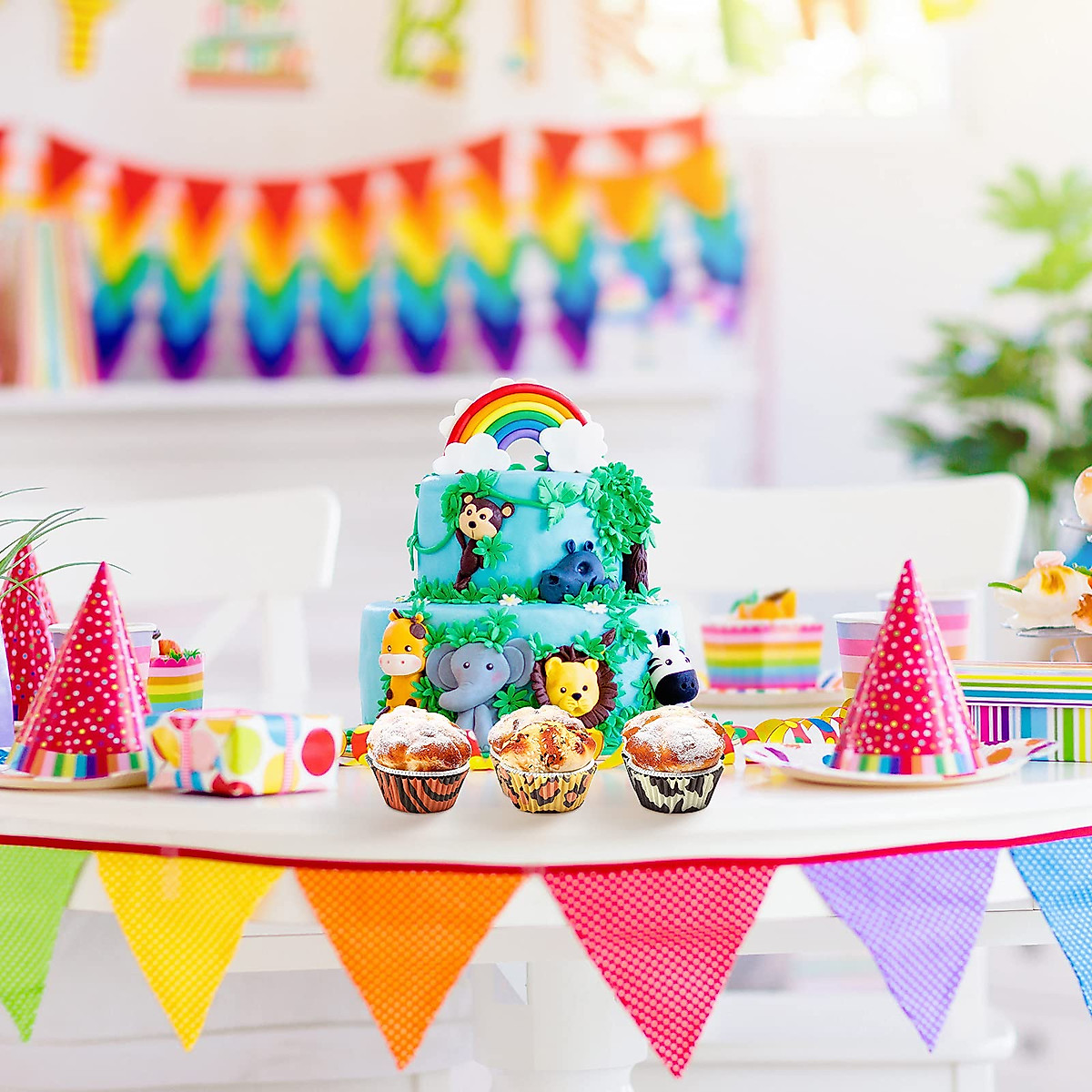 600 Pieces Animal Print Cupcake Liners Leopard Baking Cup Wrappers Zebra Giraffe Muffin Standard Sized Muffin Cupcake Decorations for Birthday Wedding Party Baby Shower Supplies(Chic Style)