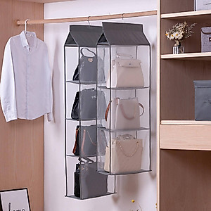 HJTCZHUANYONG Handbag Buggy Bag Handbag Clothes Rack Wardrobe Clothes Rack Three-Dimensional Storage Pannier Bag Wardrobe Handbag Clothes Rack