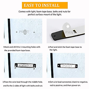 PSEQT 10 Pcs LED Rock Strip Lights Car Underglow Wheel Fender Well Lighting Kits Waterproof for Golf Cart Wrangler Offroad Truck RV UTV ATV Snowmobile (White)