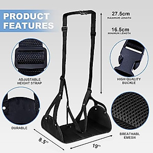Portable Airplane Foot Rest Foot Hammock -Upgraded Ergonomic Adjustable Airplane Travel Essentials,Long Flight Essentials to Relax Your Feet Helps to Prevent Swelling and Soreness