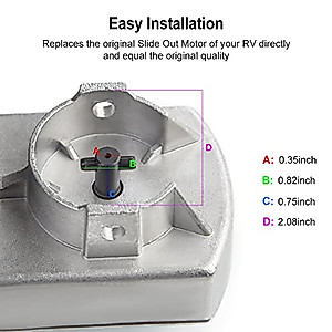 JDMON RV Slide Out Motor in-Wall Slide-Out Motor 18:1 Ratio Replace M-8910 168956, 295380, 131903, 12 Volts 5800 RPM Venture Acuator for RV Camper Trailer