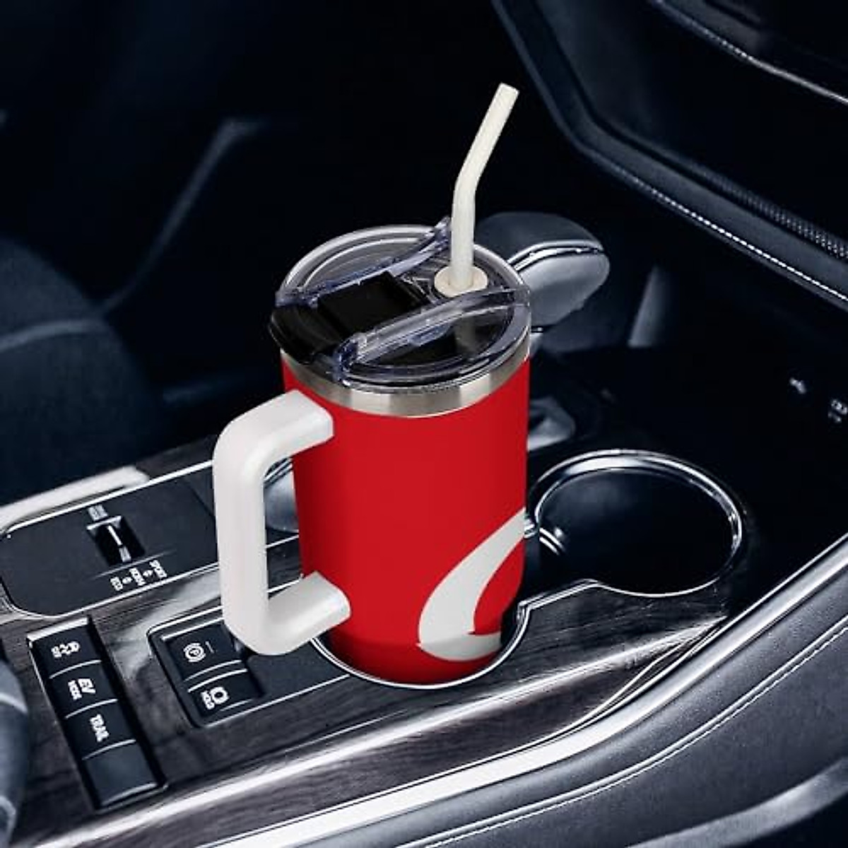 Turkey Turkish Flag of Türkiye 40oz Water Bottle Double Wall Insulated Tumbler with Handle Leakproof Travel Mug White-style