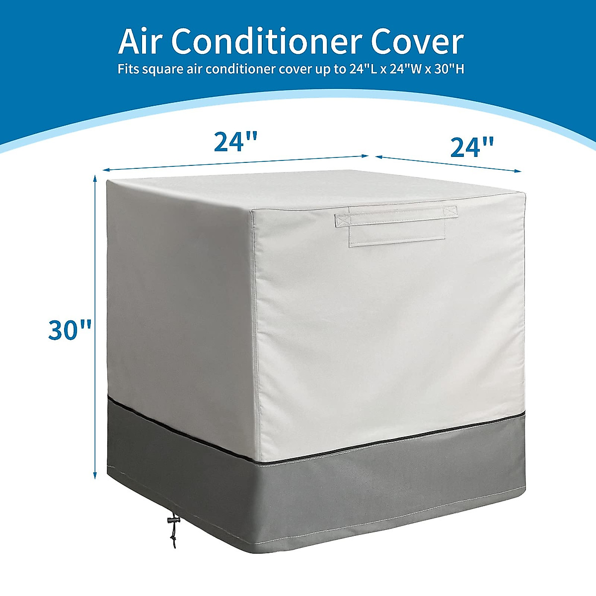 Liamoy Air Conditioner Cover for Outside Units - AC Cover Waterproof and Durable, Square Fits 30 x 30 x 32 Inches