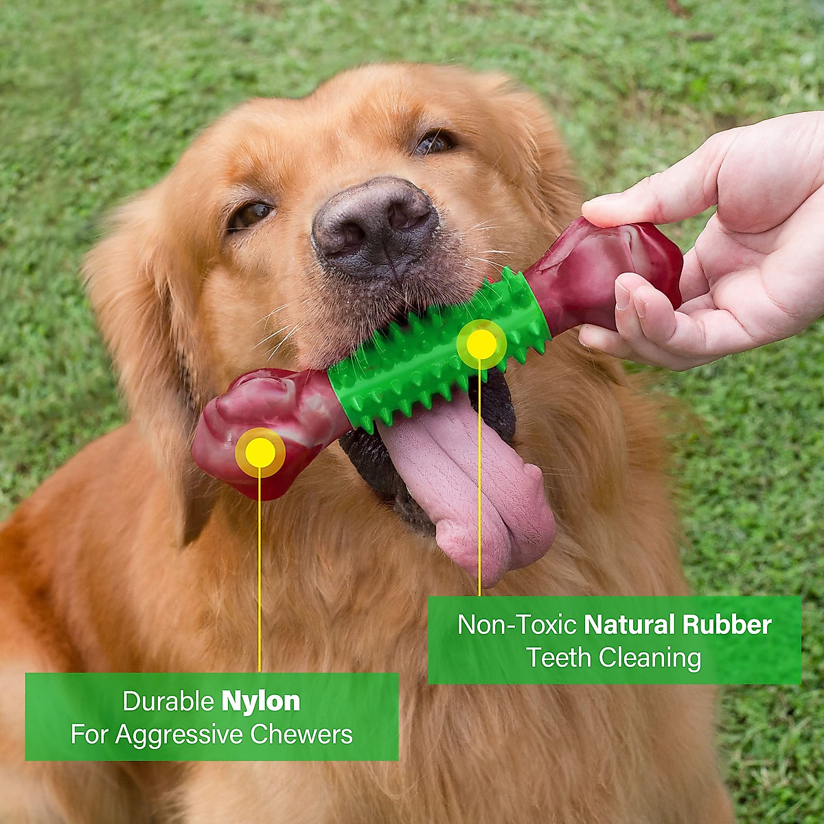 Apasiri Aggressive Chewers Dog Toys Tough Dog Toys for Extreme Chewers Dog Indestructable Toy Chew Toys for Large Dogs Toys for Dogs Interactive Dog Toys Dog Teething Toys Large Toy Dogs (Green)