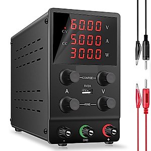 Dc Power Supply, Adjustable Voltage and Current, Sps605 60V 5A