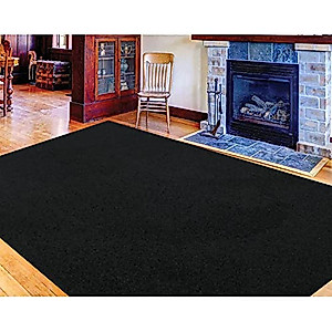 Bright House Solid Color Round Shape Area Rugs Black - 3' Round