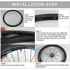 Dilwe Tire Liners, 2 Pcs Thick High Tensile Strength Bike Tire Tube Protectors Puncture Proof Belt for Most Mountain Road Bikes(700C)