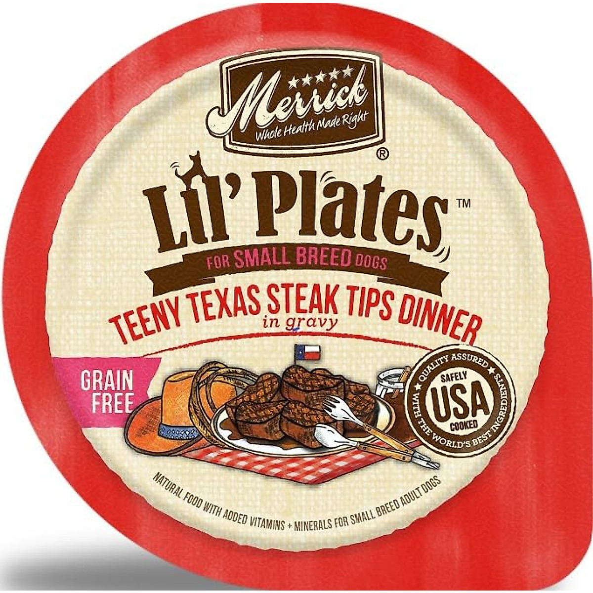 Lil' Plates Grain-Free Small Breed Wet Dog Food 8 Pack, 3.5 Oz Each, Includes: Texas Steak, Lamb Chop, Pot Pie, Surfin Turfin - Plus Fun Paw Notepad and Sticker (10 Items Total)