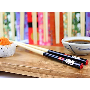 Spirited Away Bamboo Chopstick -Anti-Slip Grip for Ease of Use - Authentic Japanese Design - Lightweight, Durable and Convenient - No-Face