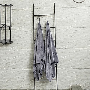 JML Microfiber Bath Towel 2 Pack(30" x 60"), Oversized Thick Towels, Soft, Super Absorbent and Fast Drying, No Fading Multipurpose Use for Sports, Travel, Fitness, Yoga, 30 in x 60 in, Grey 2 Count