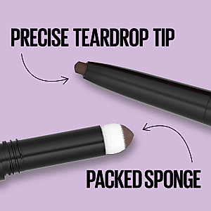 Maybelline New York Maybelline Express Brow 2-in-1 Pencil and Powder, Deep Brown, 0.02 Fl. Ounce, 260 Deep Brown, 0.02 fluid_ounces (Pack of 2)