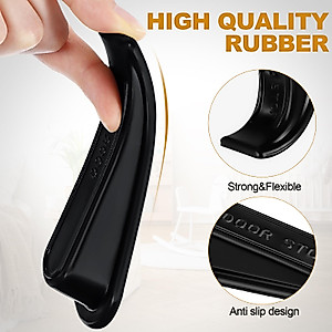 Frienda 36 Pcs Door Stoppers Heavy Duty Door Stop Wedge Rubber Door Stoppers for Door Bottom Carpet Tile Concrete Wooden Floor