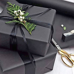 Ueerdand 105 Sheets Black Tissue Paper for Packaging Gift Wrapping Craft Papers Bulk for DIY Artworks Flower Decoration 12 x 20 Inches