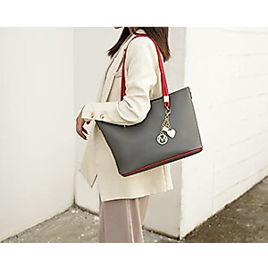 MKF Collection Tote Bag & Crossbody Set, Vegan Leather Top-Handle Shoulder bag Handbag Pouch Purse