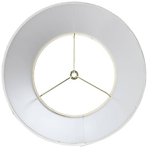 Empire Lamp Shade White Mushroom Pleated Small 8" Top x 12" Bottom x 8" High Spider with Replacement Harp and Finial Fitting - Springcrest