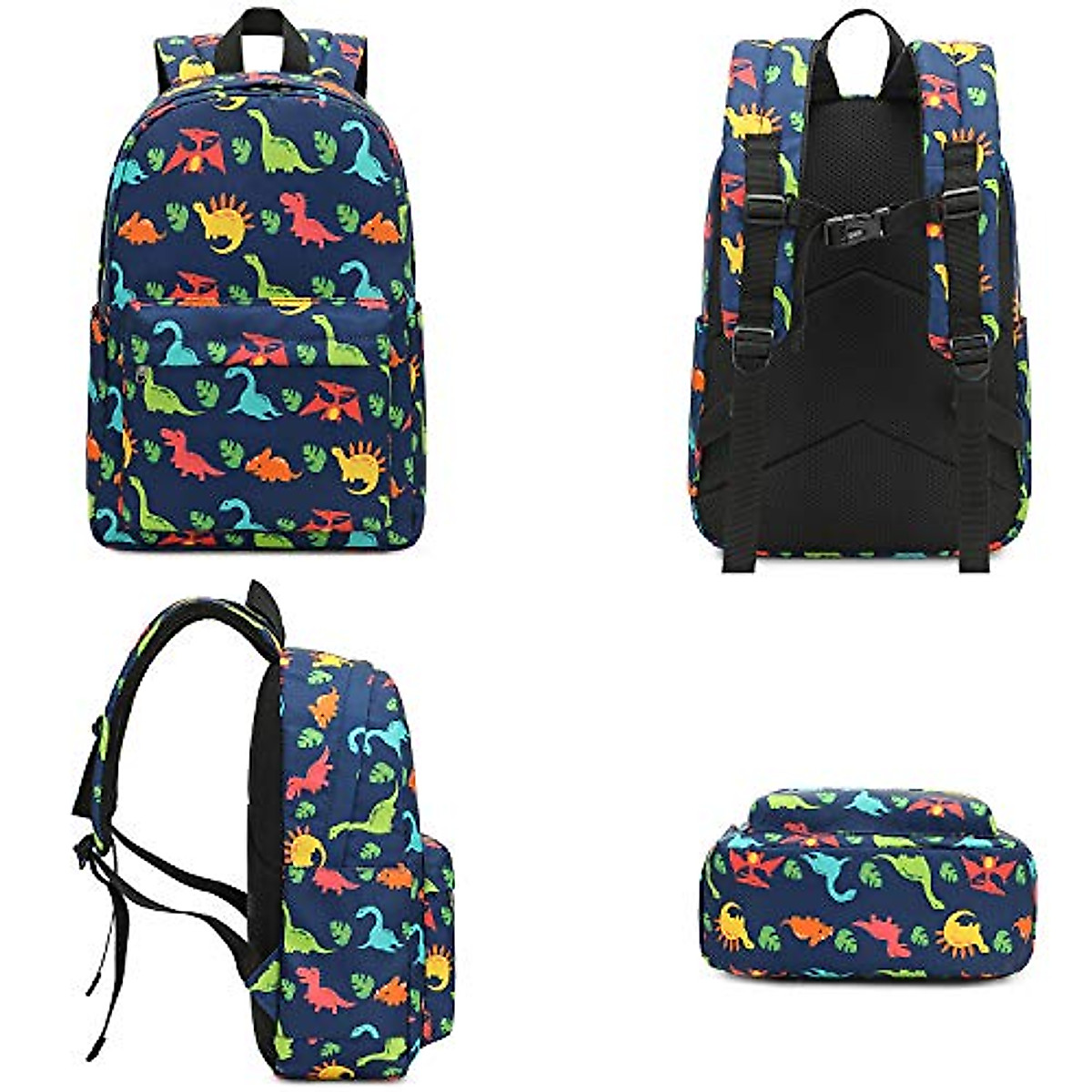 Kids Backpack Boys Preschool Toddler School Book Bags for Elementary Primary Schooler (Dinosaur-leaf)