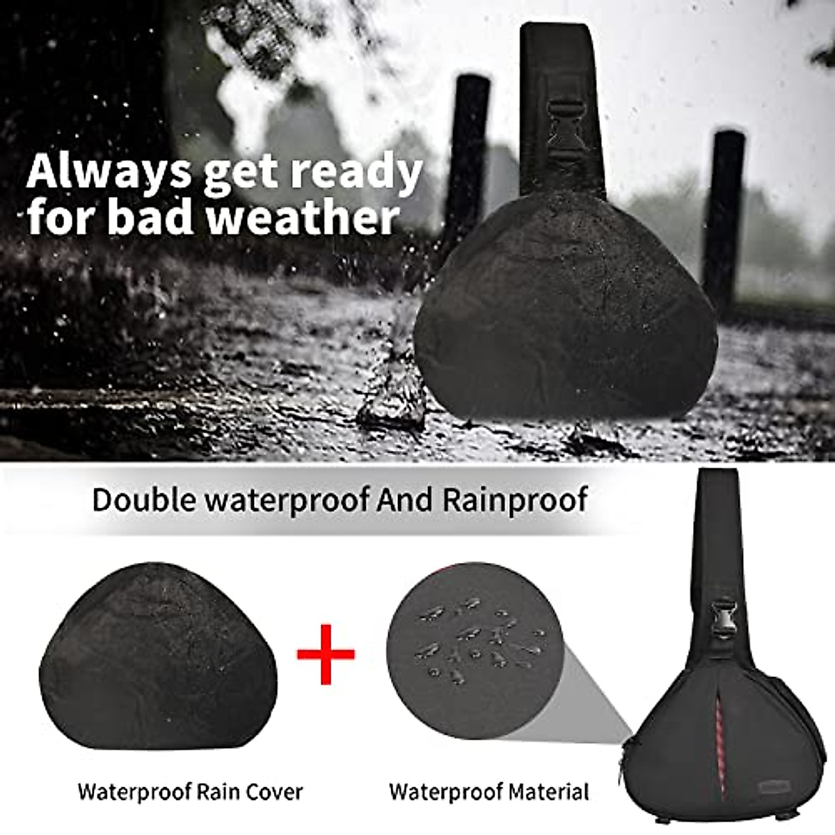 CADeN Camera Bag Sling Shoulder Bag Camera Case Waterproof with Rain Cover Tripod Holder, Compatible for DSLR/SLR Cameras (Canon Nikon Sony Pentax) and Accessories Shoulder Camera Bag