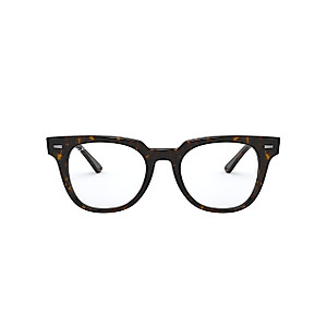 Ray-Ban RX5377 Meteor Square Prescription Eyeglass Frames, Havana/Demo Lens, 52 mm