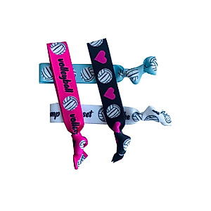 Volleyball Gift Hair Ties - Team & Coach Accessories, Volleyball Gear for Teen Girls