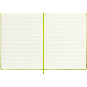 Moleskine Classic Notebook, Hard Cover, XL (7.5" x 9.5") Ruled/Lined, Lemon Green, 192 Pages