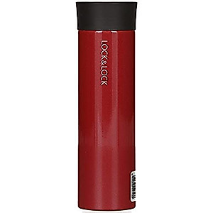 LOCK & LOCK Colorful Stainless Steel Vacuum Insulated Thermal Travel Mug 13.5oz Red, 13.5 oz