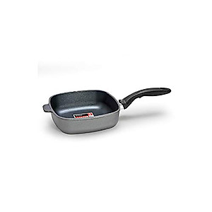 Swiss Diamond 8"x8" 2.1Qt Square Saute Pan HD Nonstick Diamond Coated Aluminum Square Saute Pan Includes Lid Dishwasher/Oven Safe