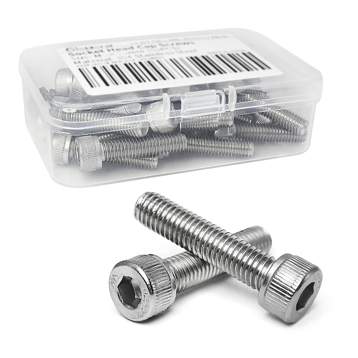 Cicidorai M6-1.0 x 45mm Socket Head Cap Screws Bolts, 304 Stainless Steel (A2-70), Allen Socket Drive, Bright Finish, Full Machine Threads, Quantity 25