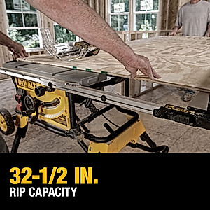 DEWALT (DWE7491RS) 10-Inch Table Saw, 32-1/2-Inch Rip Capacity, Yellow/Black/Silver