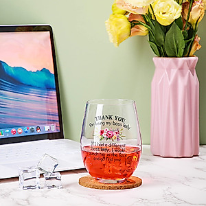 Thank You for Being My Leader Lady Wine Glass Gifts for Women Leader Lady Wine Glass Wine Glass (Flower)