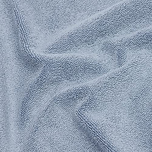 Amazon Basics Cotton Bath Towel Set, Made with 30% Recycled Cotton Content - 6-Piece, Blue