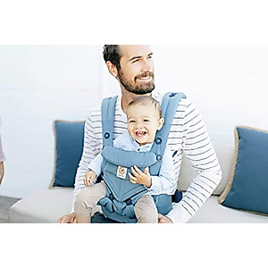 Ergobaby Omni 360 All-Position Baby Carrier for Newborn to Toddler with Lumbar Support & Cool Air Mesh (7-45 Lb), Oxford Blue