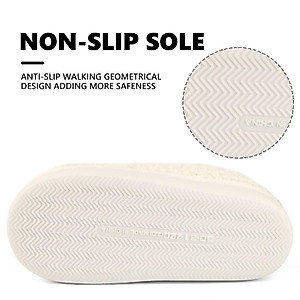 ZICKYO Kids Slippers Boys Girls Cute Happy Face House Slippers Warm Soft Plush Non-Slip Indoor Outdoor Slip-on Shoes White Blue 2-2.5 Little Kid